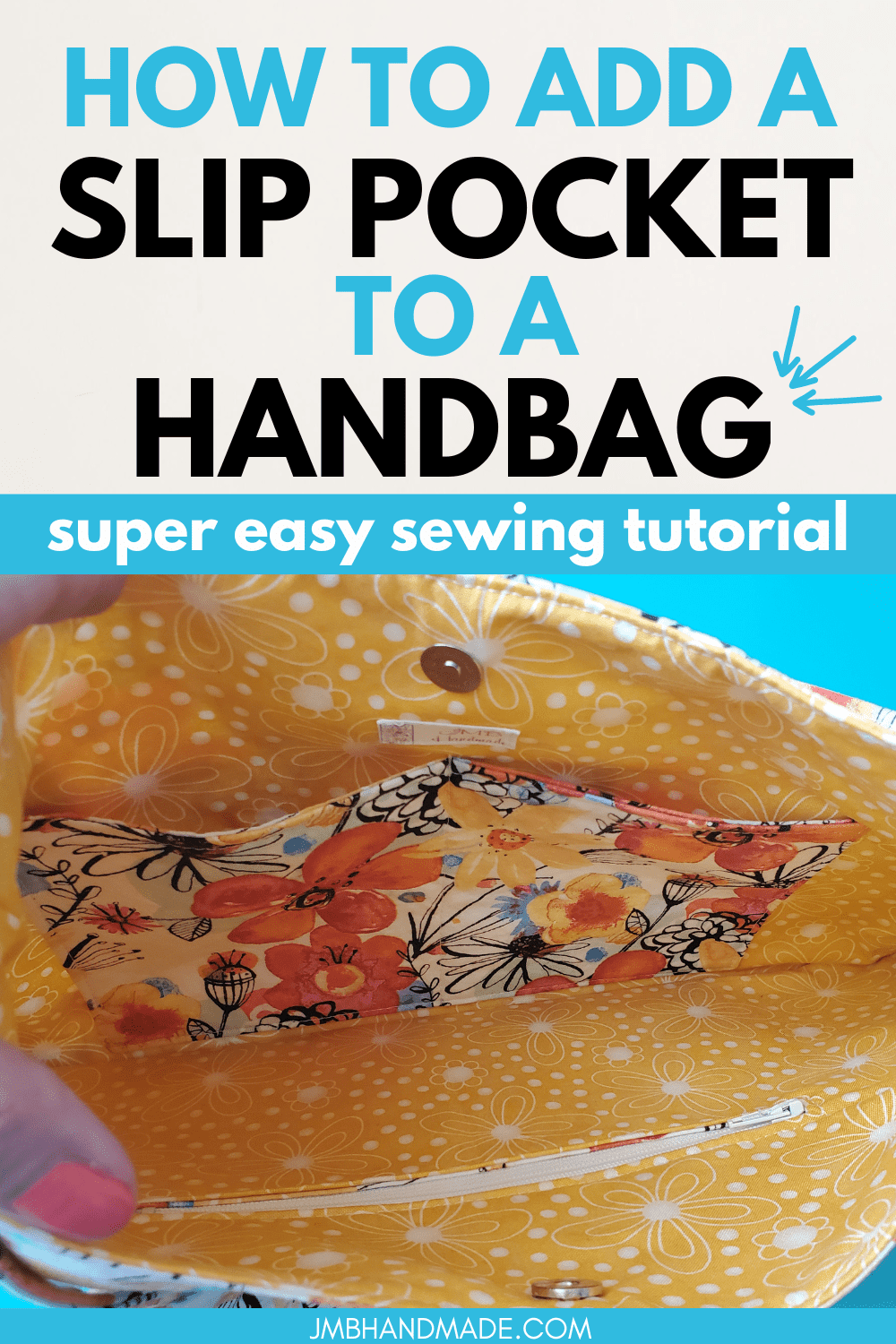 How to Add a Slip Pocket to a Handbag - JMB Handmade