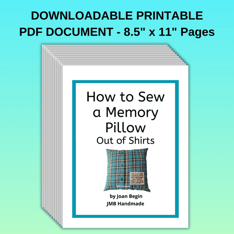 How to Sew a Memory Pillow Out of Shirts - JMB Handmade